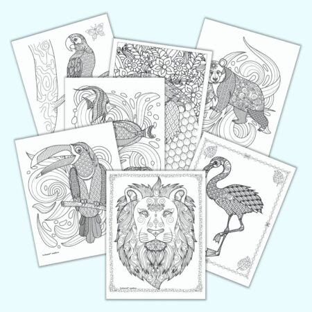 19 Animal Coloring Pages for Adults