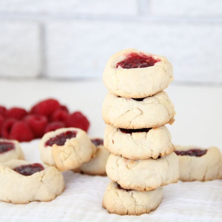 Raspberry Thumbprint Cookies